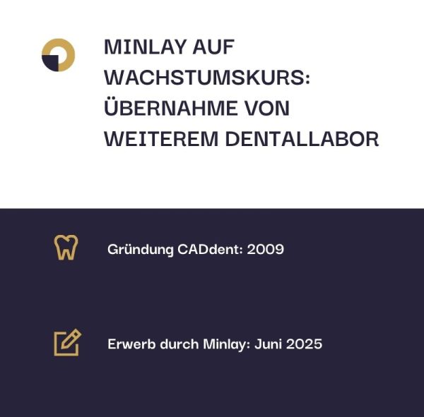 Minlay expandiert: Übernahme eines weiteren Dentallabors